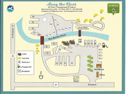 Park Map | Along The River RV Park